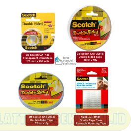 Jual Selotip Boalk Balik 3M Scotch Double tape CAT 136, CAT 200 S/M 12mm 16mm , Scotch R101 ...